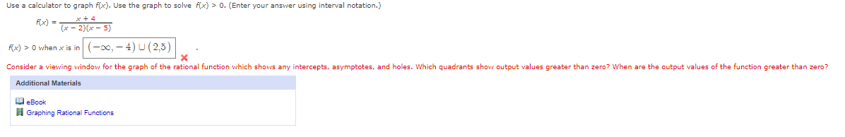 Solved Jse a calculator to graph f(x). Use the graph to | Chegg.com