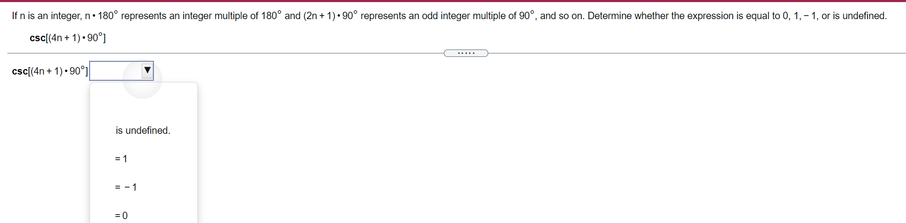 Solved If n is an integer, n. 180° represents an integer | Chegg.com
