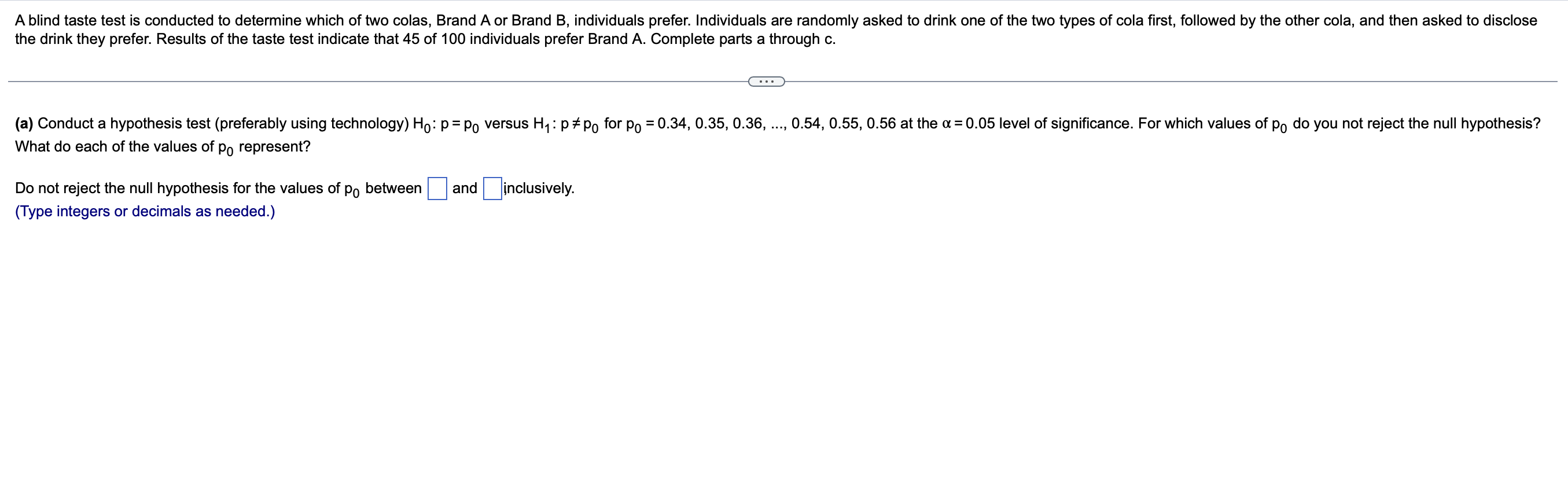 Solved What do each of the values of p0 represent? Do not | Chegg.com