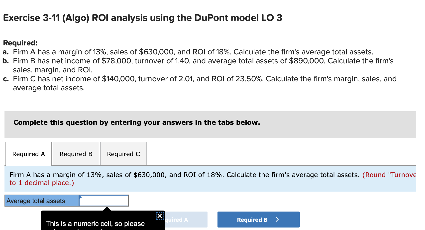 Solved Exercise 3-11 (Algo) ROI analysis using the DuPont | Chegg.com