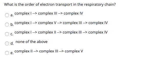 Solved What is the order of electron transport in the | Chegg.com