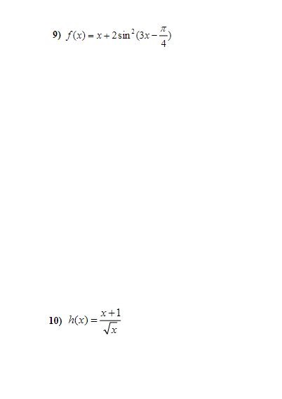 Solved f(x)=x+2sin2(3x−4π) h(x)=xx+1 | Chegg.com
