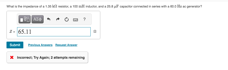 X Incorrect; Try Again; 2 attempts remaining | Chegg.com