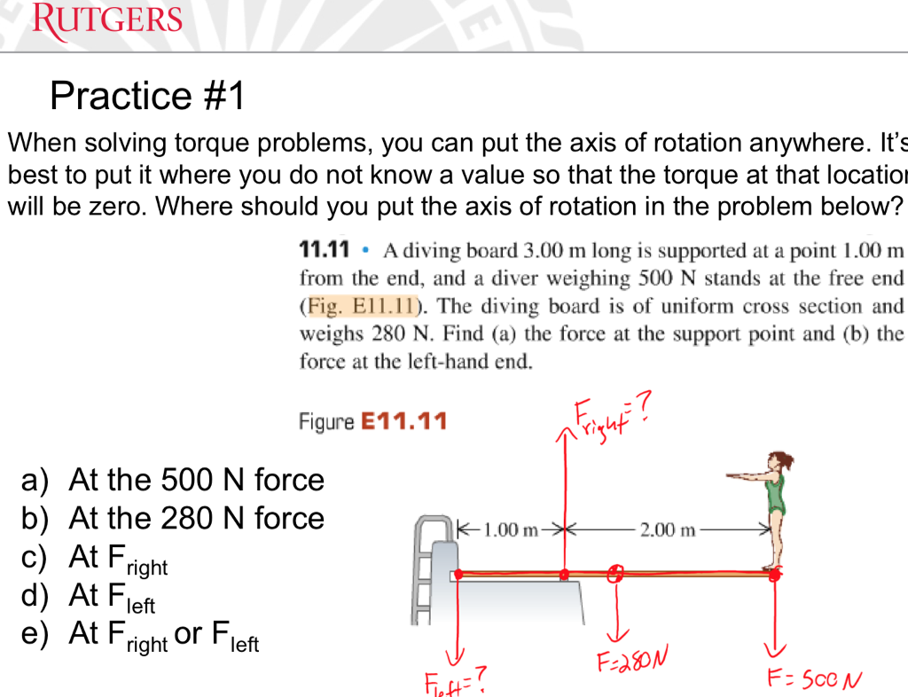 Solved RUTGERS Practice #1 When solving torque problems, you | Chegg.com