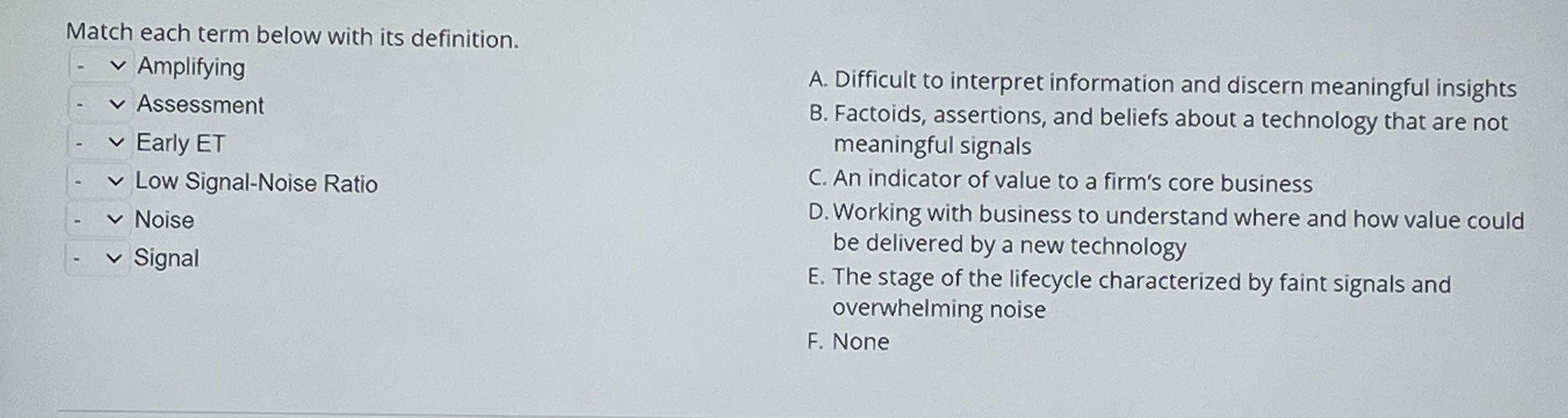 [Solved]: Match each term below with its definition. Ampli