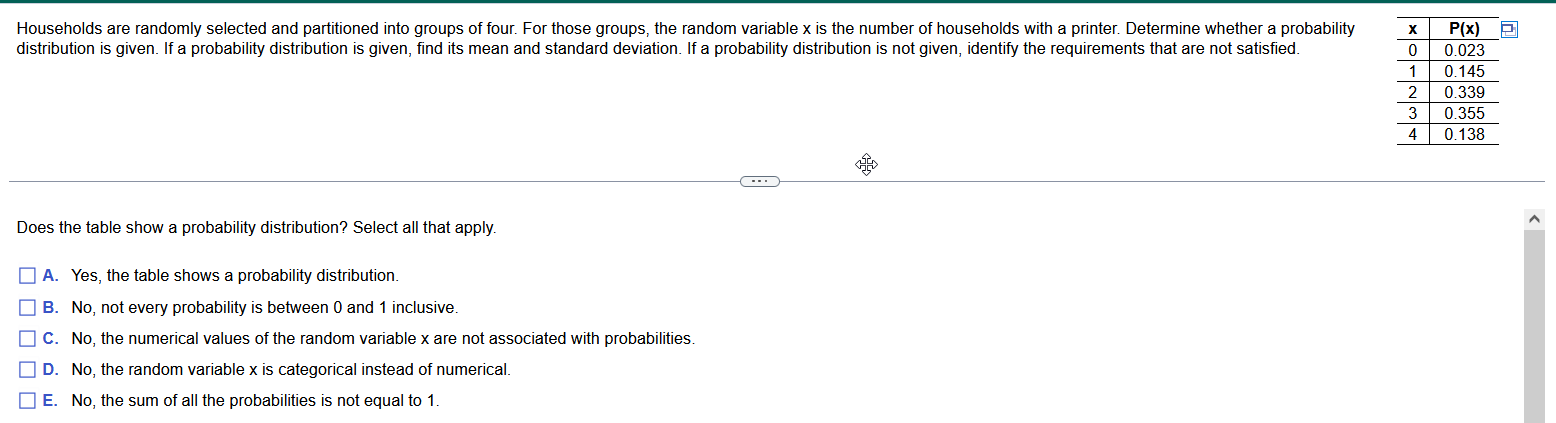 Solved Households are randomly selected and partitioned into | Chegg.com