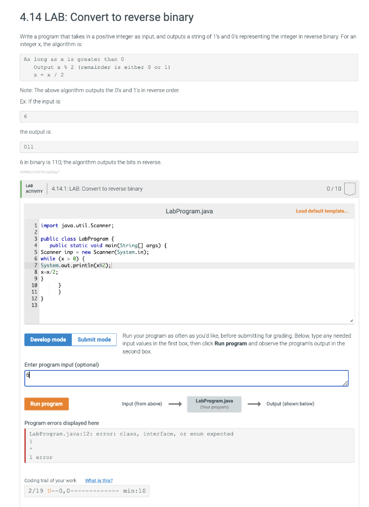Solved \begin{tabular}{l|l} LAB \\ ACTIVITY & 4.14.1: LAB: | Chegg.com Solved \begin{tabular}{l|l} LAB \\ ACTIVITY & 4.14.1: LAB: | Chegg.com