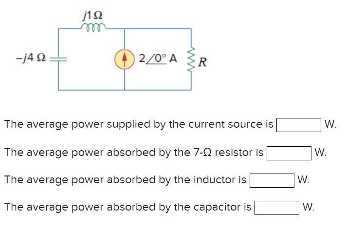 Solved Given the circuit in the figure, find the average | Chegg.com