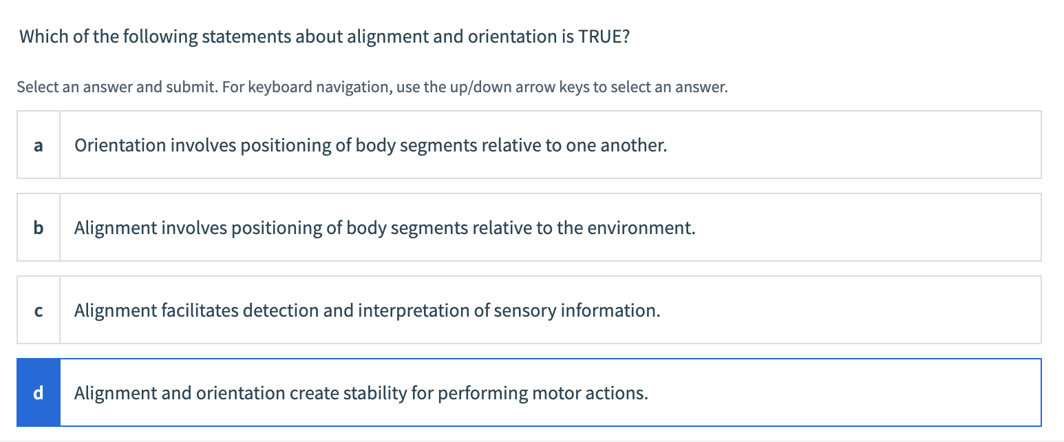 Solved Which of the following statements about alignment and | Chegg.com