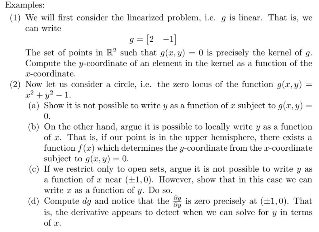Solved Implicit Function Theorem in Two Variables: Let g: | Chegg.com