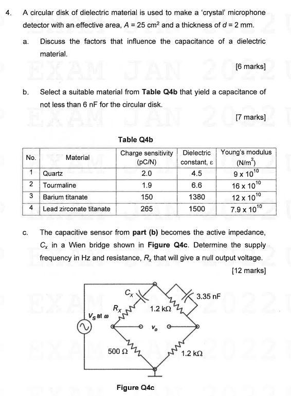 Solved 4. A circular disk of dielectric material is used to | Chegg.com