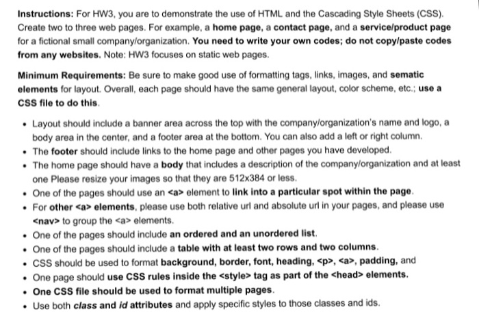 Solved Instructions: For HW3, you are to demonstrate the use | Chegg.com