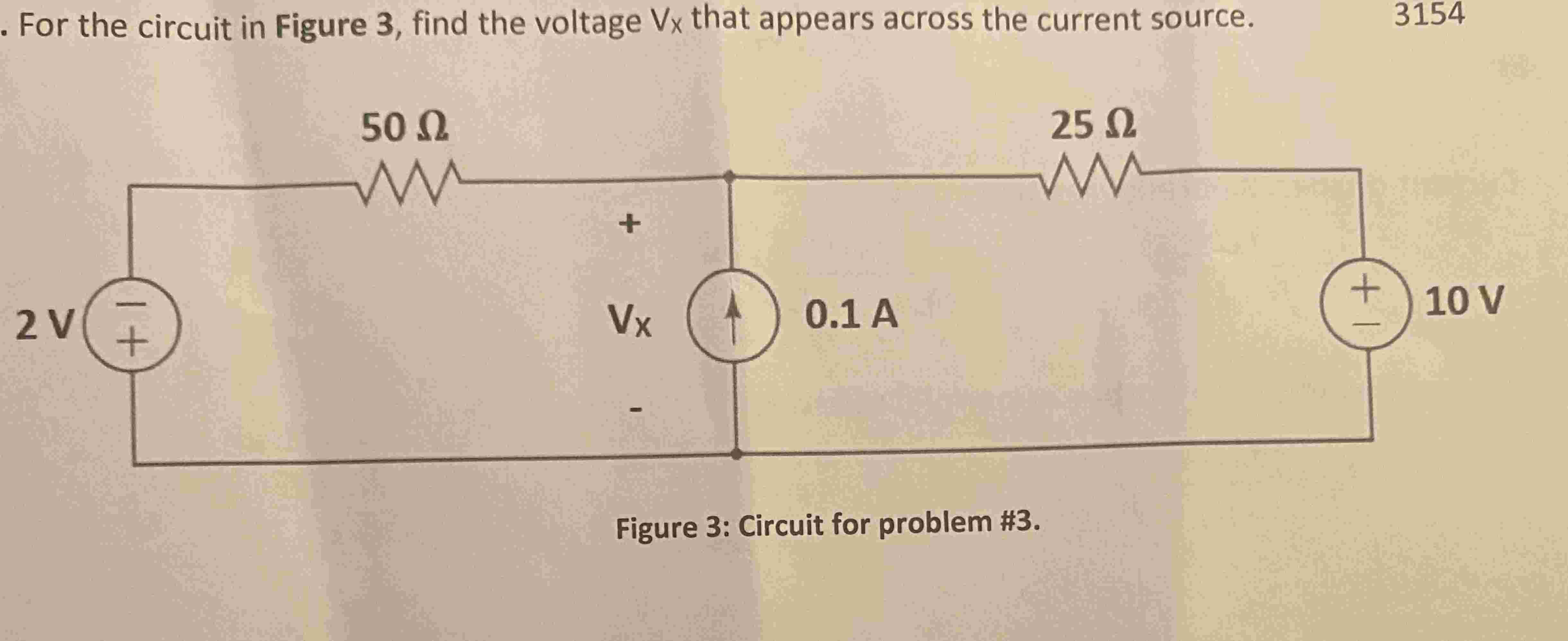 For the circuit in Figure 3, find the voltage \( | Chegg.com For the circuit in Figure 3, find the voltage \( | Chegg.com