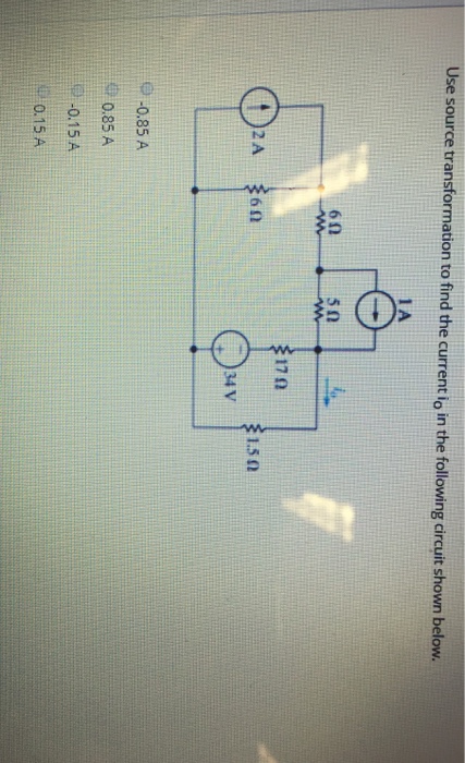 Solved Use source transformation to find the current io in | Chegg.com
