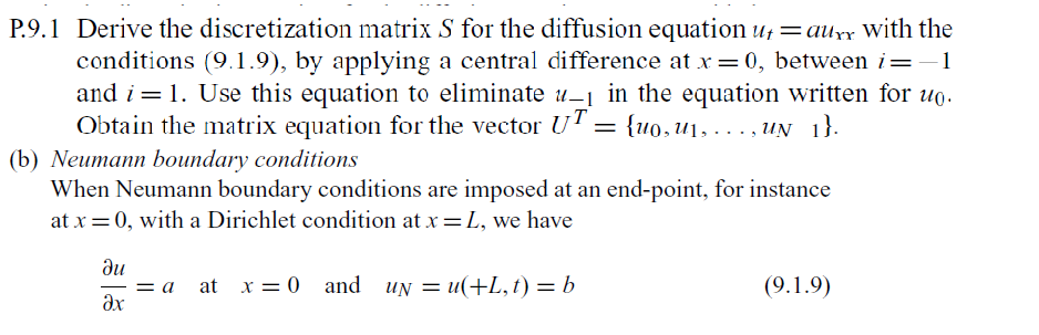 Solved P.9.1 Derive the discretization matrix S for the | Chegg.com