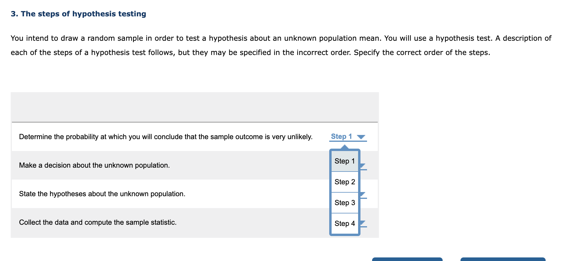 Solved 3. The steps of hypothesis testing You intend to draw | Chegg.com