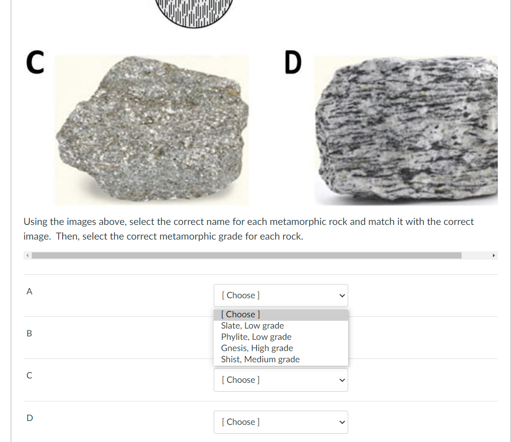 Solved Texture [Choose1 Diagnostic Minerals Choose1 Type of | Chegg.com