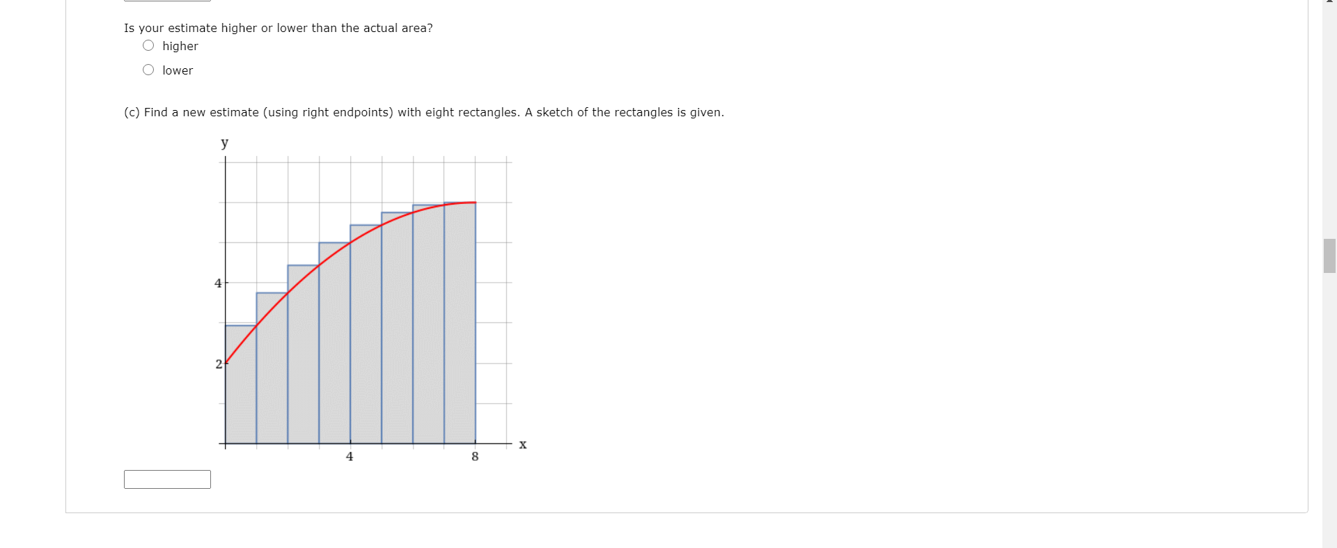 Solved Consider the graph. y 4 2 X 4 8 (a) By reading values | Chegg.com