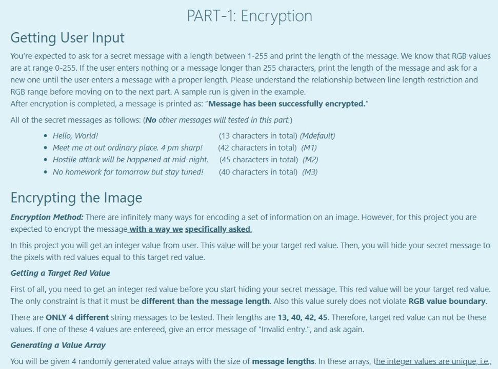 Solved PART-1: Encryption Getting User Input You're expected | Chegg.com
