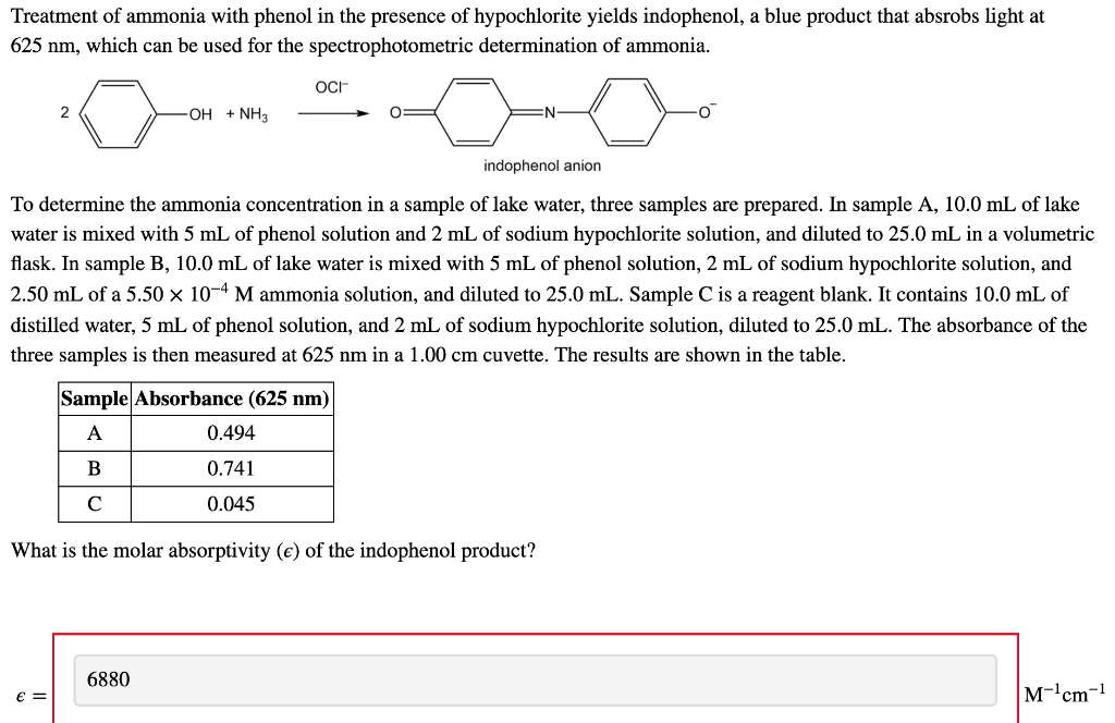 Solved Treatment of ammonia with phenol in the presence of | Chegg.com