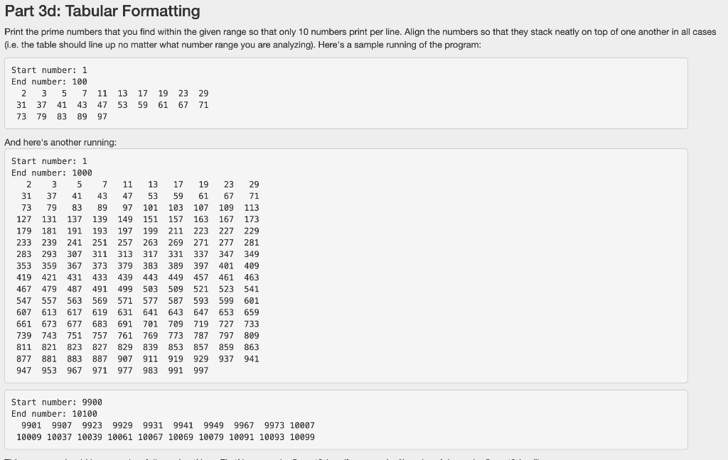 Solved Part 3a: Prime Number Finder Write a program that | Chegg.com