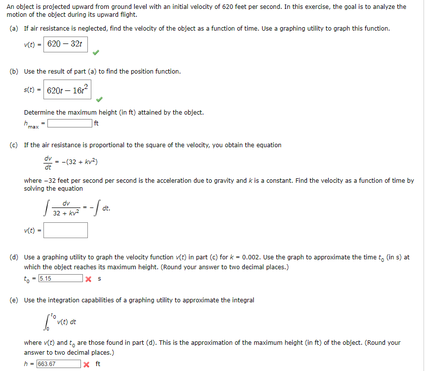 Solved An object is projected upward from ground level with | Chegg.com