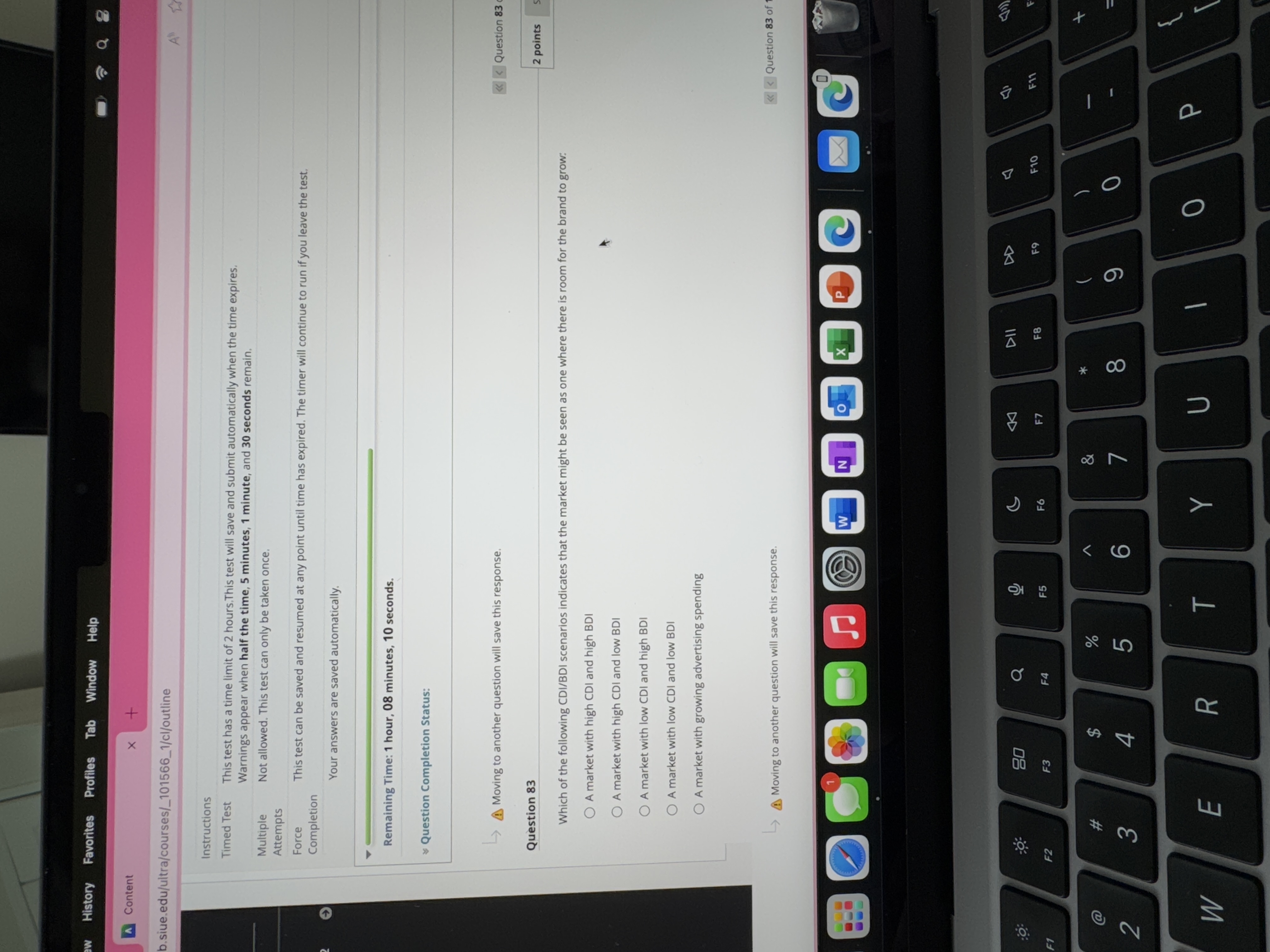 Solved Question 83Which of the following CDI/BDI scenarios | Chegg.com