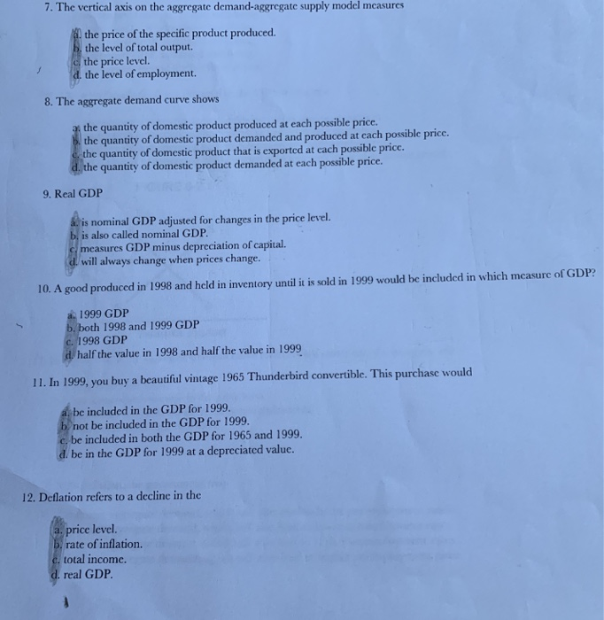 Solved 7. The vertical axis on the aggregate | Chegg.com