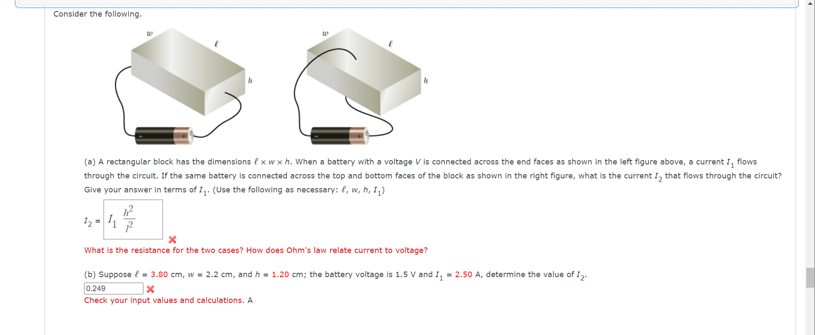Solved Consider the followina(a) ﻿A rectangular block has | Chegg.com