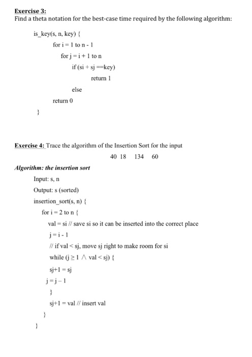 Solved Find a theta notation for the best-case time required | Chegg.com