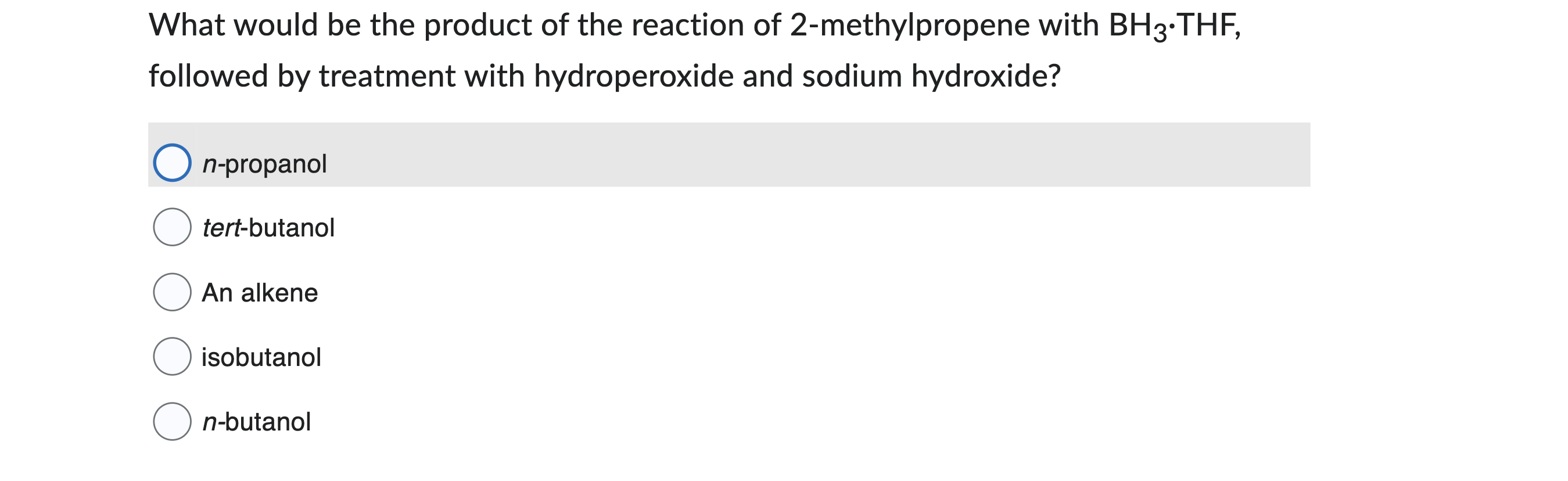 Solved What would be the product of the reaction of | Chegg.com