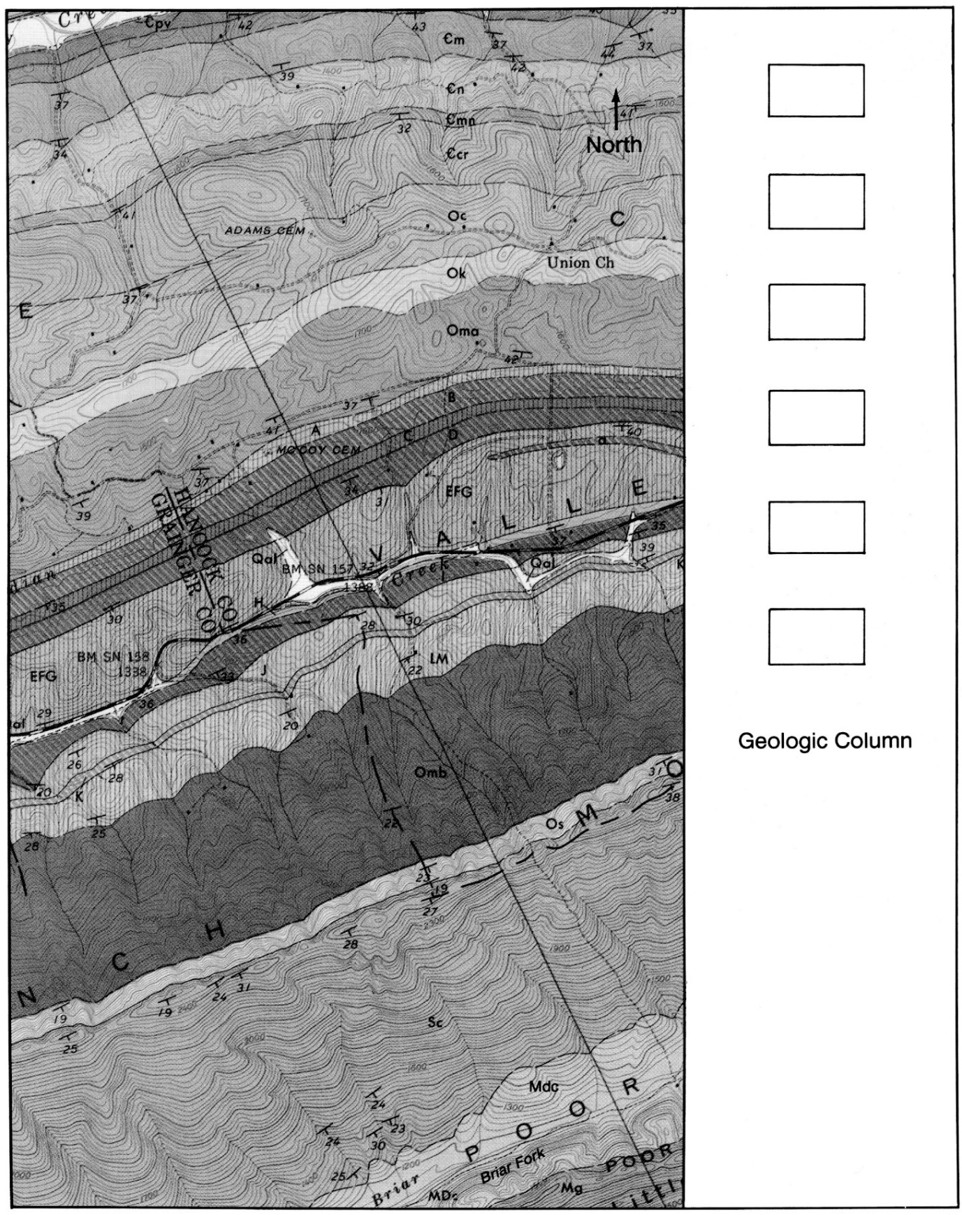 Solved Group the formations shown on the map by age (Period) | Chegg.com