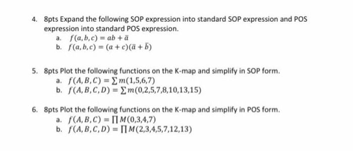 Solved 1. 4pts Rewrite the following Boolean functions in | Chegg.com