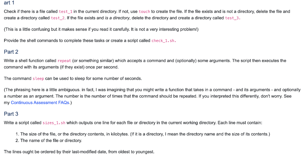 Solved Check if there is a file called test_1 in the current | Chegg.com