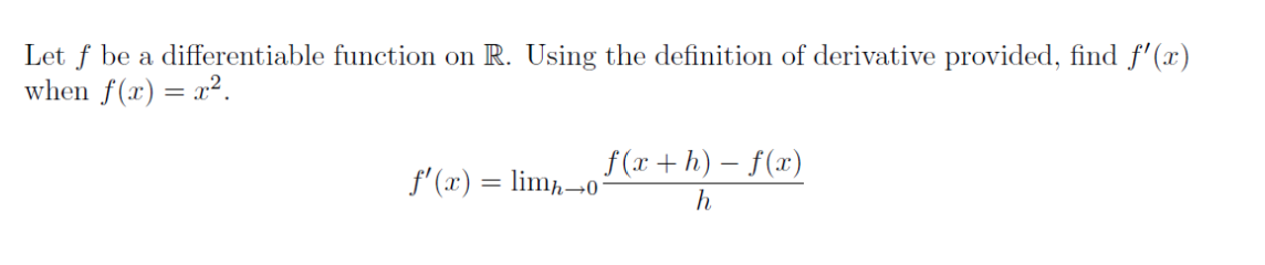 Solved Let f ﻿be a differentiable function on R. ﻿Using the | Chegg.com