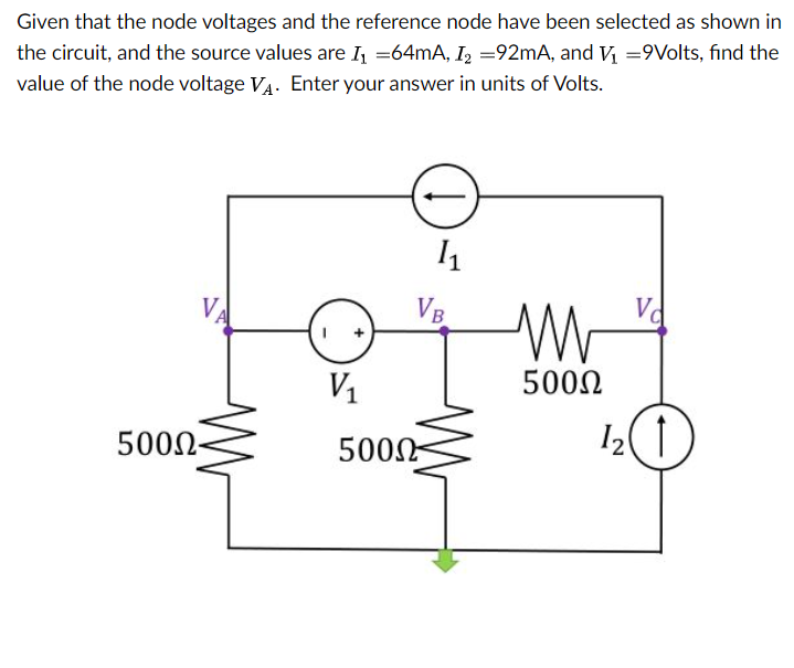 Solved Given that the node voltages and the reference node | Chegg.com