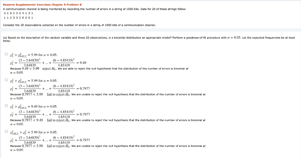 Reserve Supplemental Exercises Chapter 9 Problem & A | Chegg.com