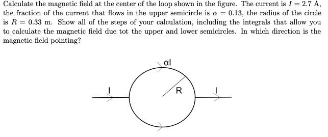Solved Calculate the magnetic field at the center of the | Chegg.com