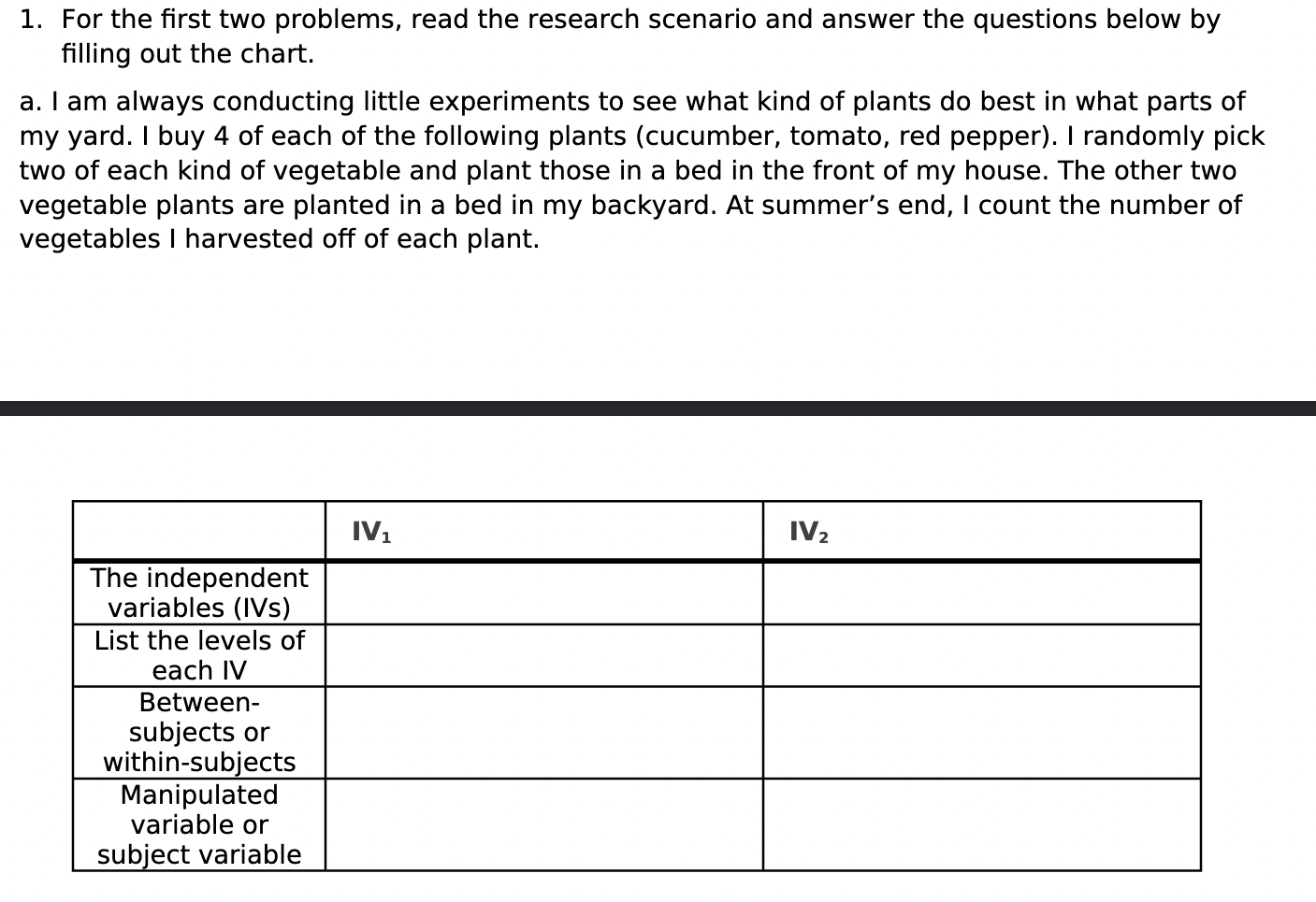Solved 1. For the first two problems, read the research | Chegg.com
