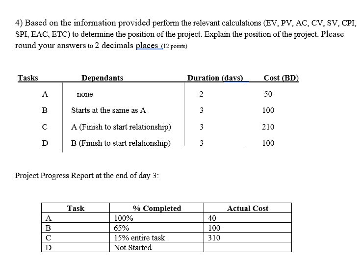 Solved Based on the information provided perform the | Chegg.com
