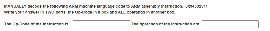 Solved MANUALLY decode the following ARM machine language | Chegg.com Solved MANUALLY decode the following ARM machine language | Chegg.com