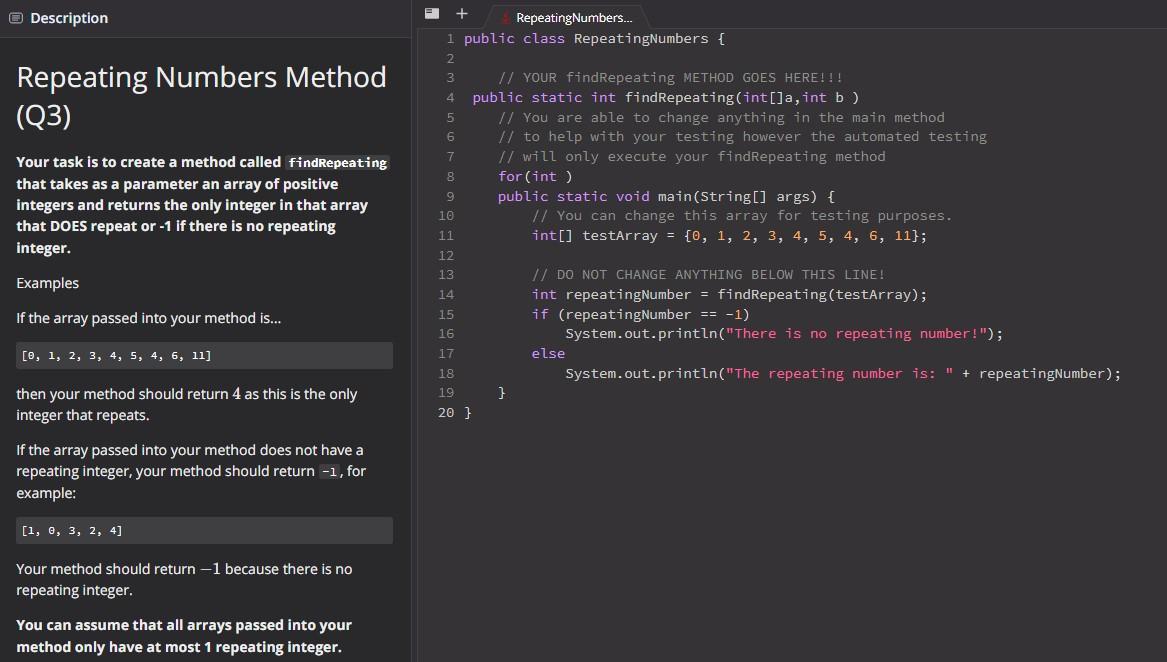 Solved If The Array Passed Into Your Method Does Not Have A 7274