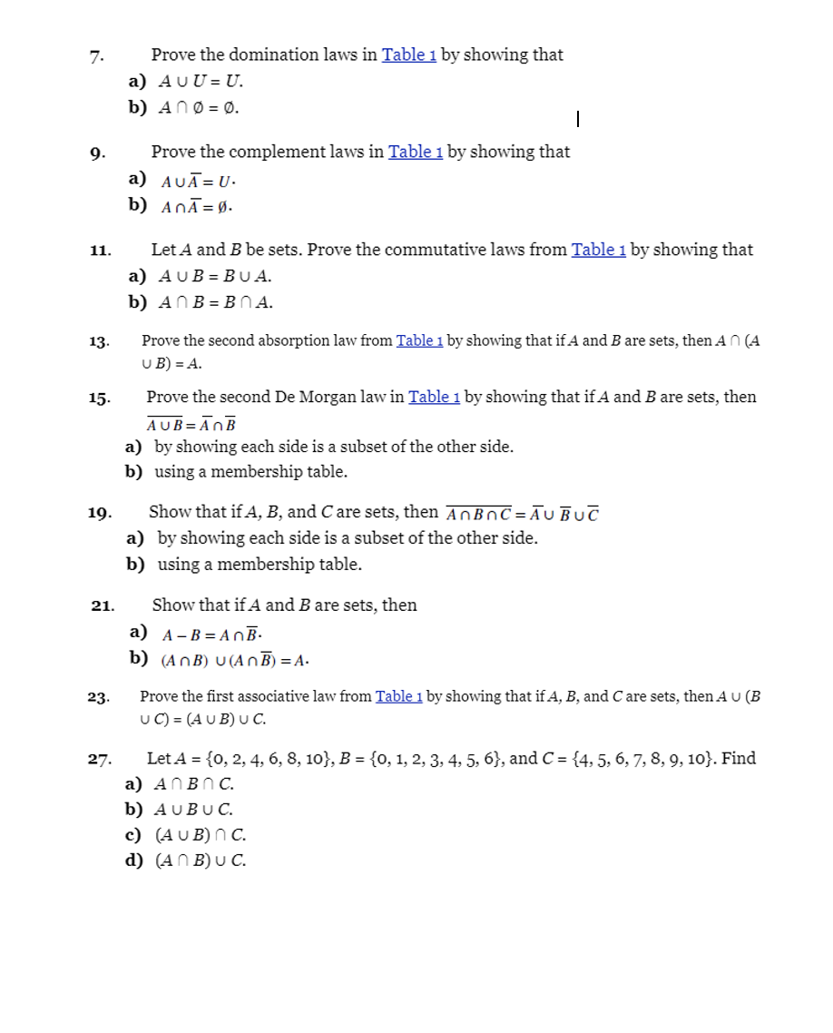 Solved 29. Draw the Venn diagrams for each of these | Chegg.com