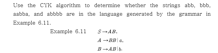 Solved Use The Cyk Algorithm To Determine Whether The