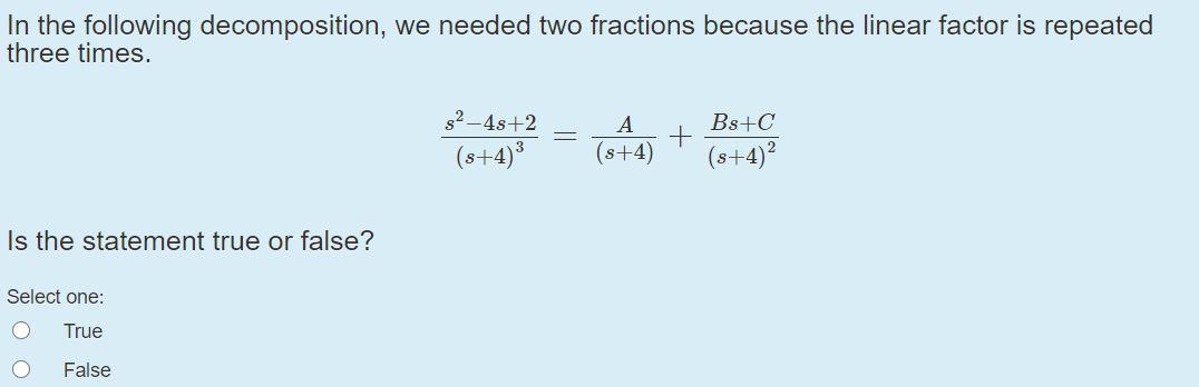 Solved In the following decomposition, we needed two | Chegg.com