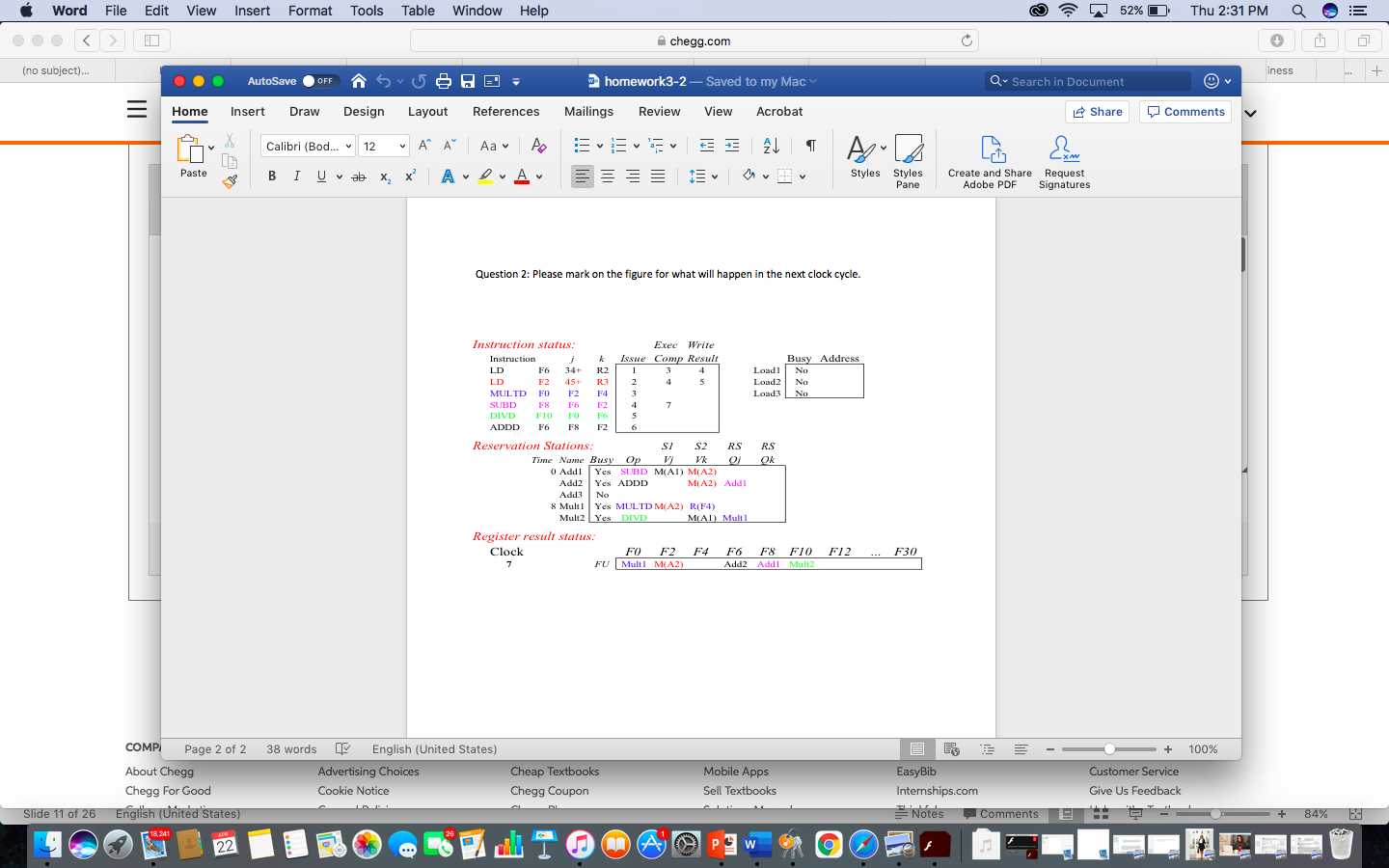 Solved Word File Edit View Insert Format Tools Table Window | Chegg.com