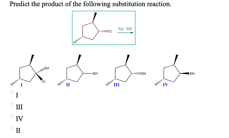 Solved Predict the product of the following substitution | Chegg.com