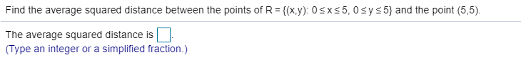 Solved Find the average squared distance between the points | Chegg.com