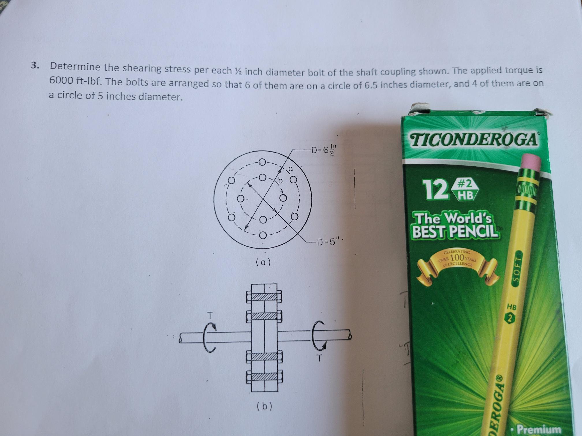 Solved 3 Determine The Shearing Stress Per Each 21 Inch Chegg