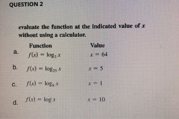Solved ION 1 Write The Logarithmic Equation In Chegg